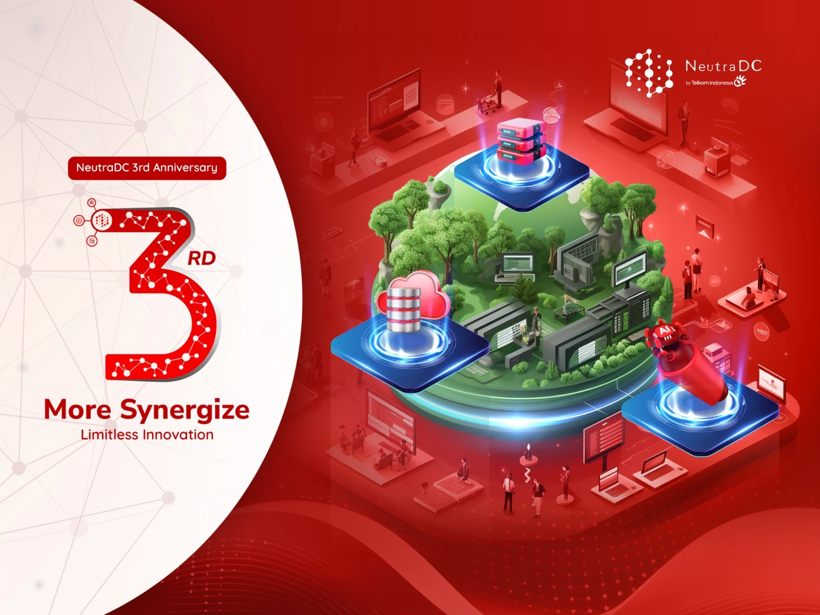 Telkom | 3 Tahun Perjalanan NeutraDC, Perkuat Inovasi Infrastruktur ...